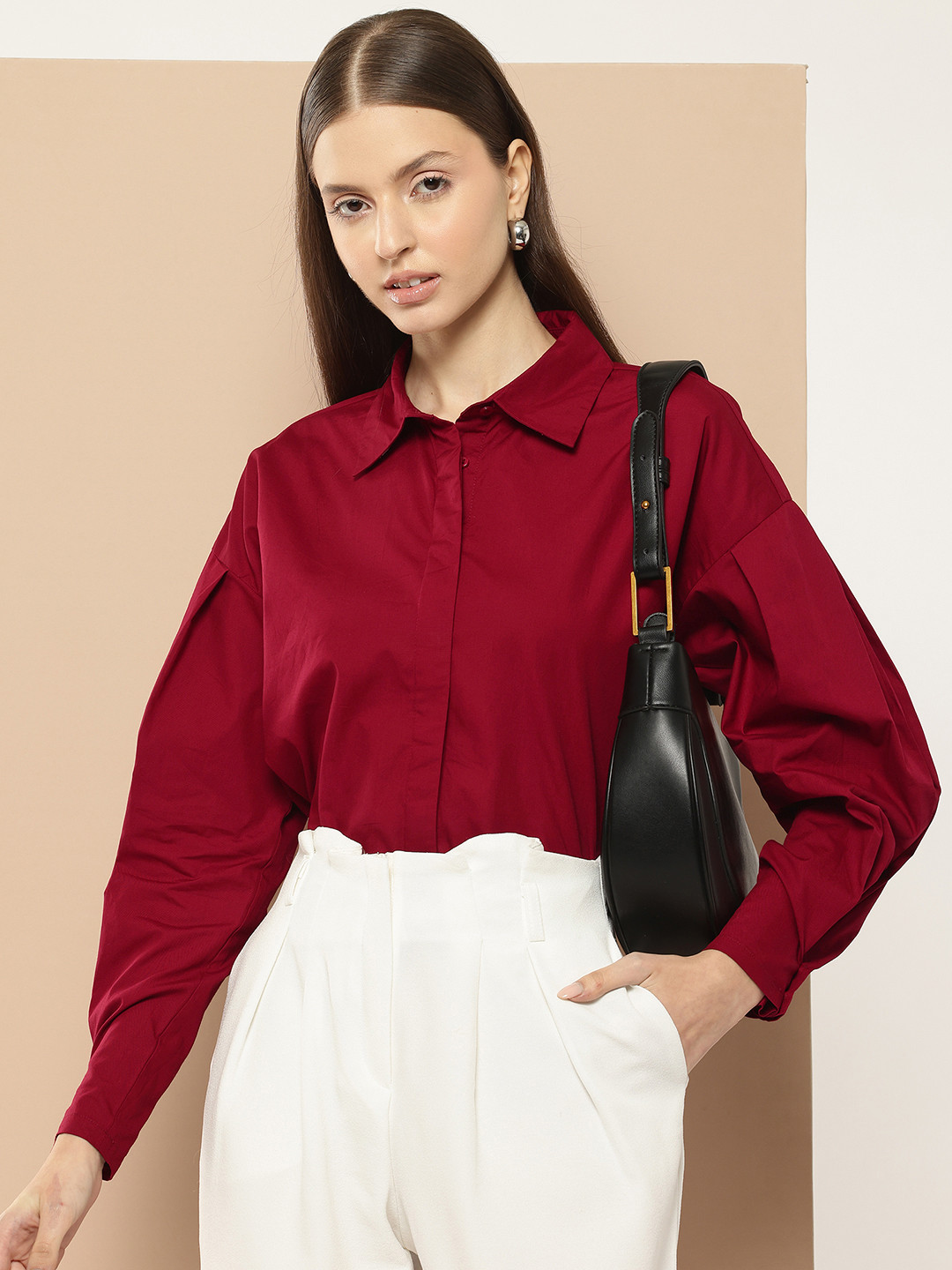 Buy Her By Invictus Women Pure Cotton Formal Shirt - Shirts for Women ...