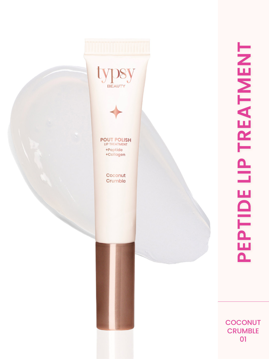 Buy Typsy Beauty Pout Polish Peptide Lip Treatment Balm 16g Coconut Crumble 01 - Lip Balm for ...