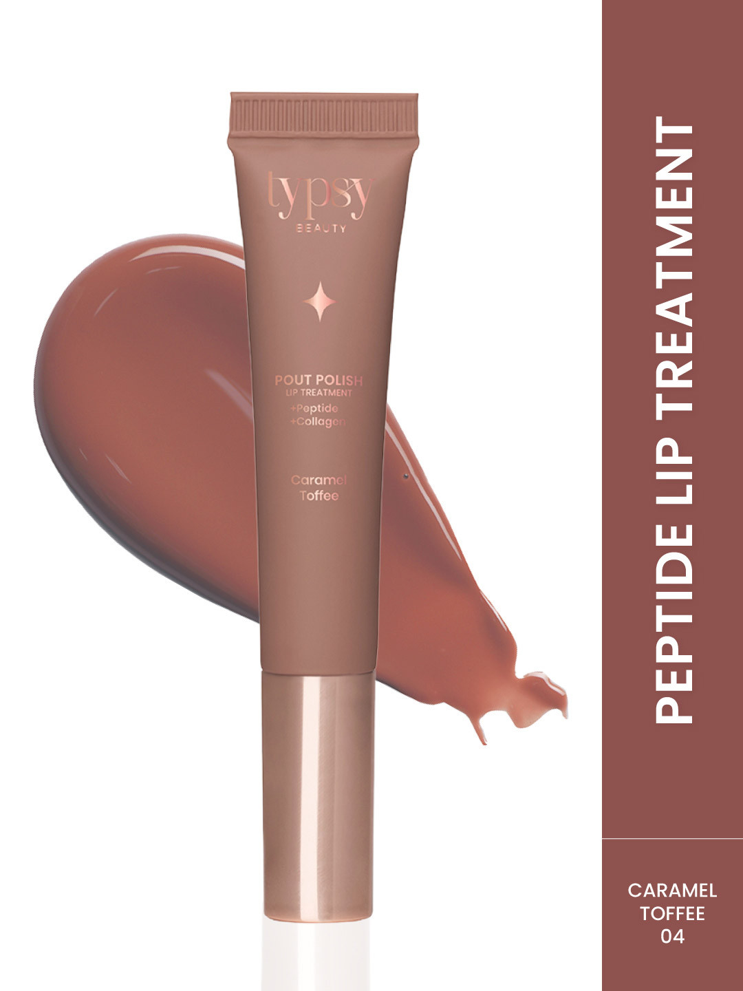 Buy Typsy Beauty Pout Polish Peptide Lip Treatment Balm 16g Caramel Toffee 04 - Lip Balm for ...