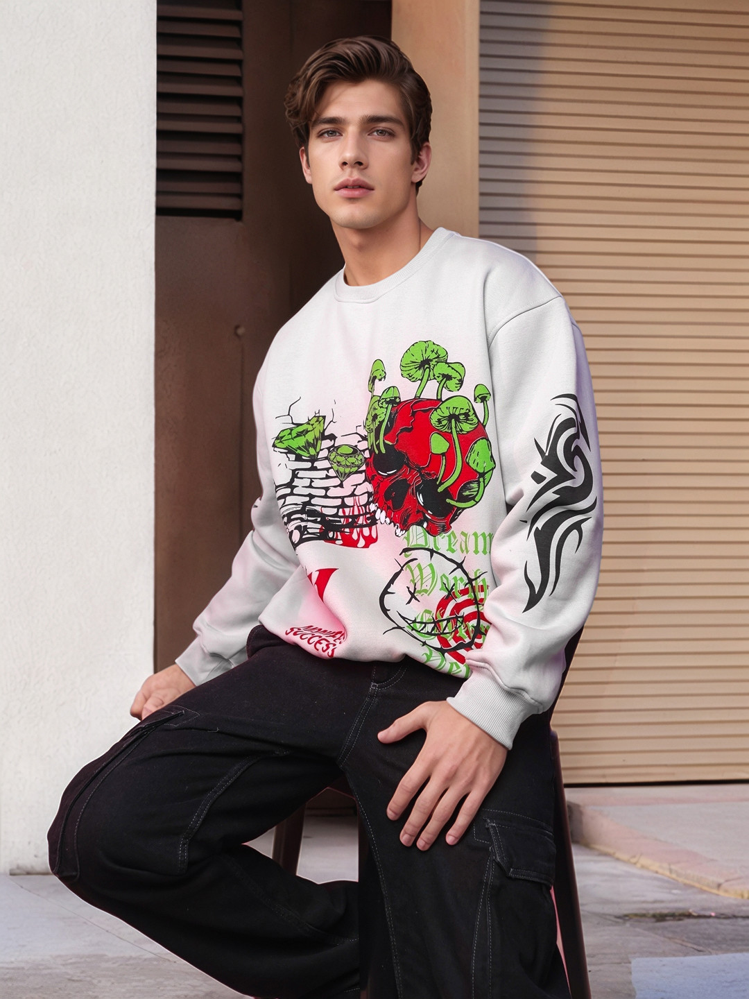 Buy UNRL Graphic Print Sweatshirt - Sweatshirts for Men 31496294 | Myntra