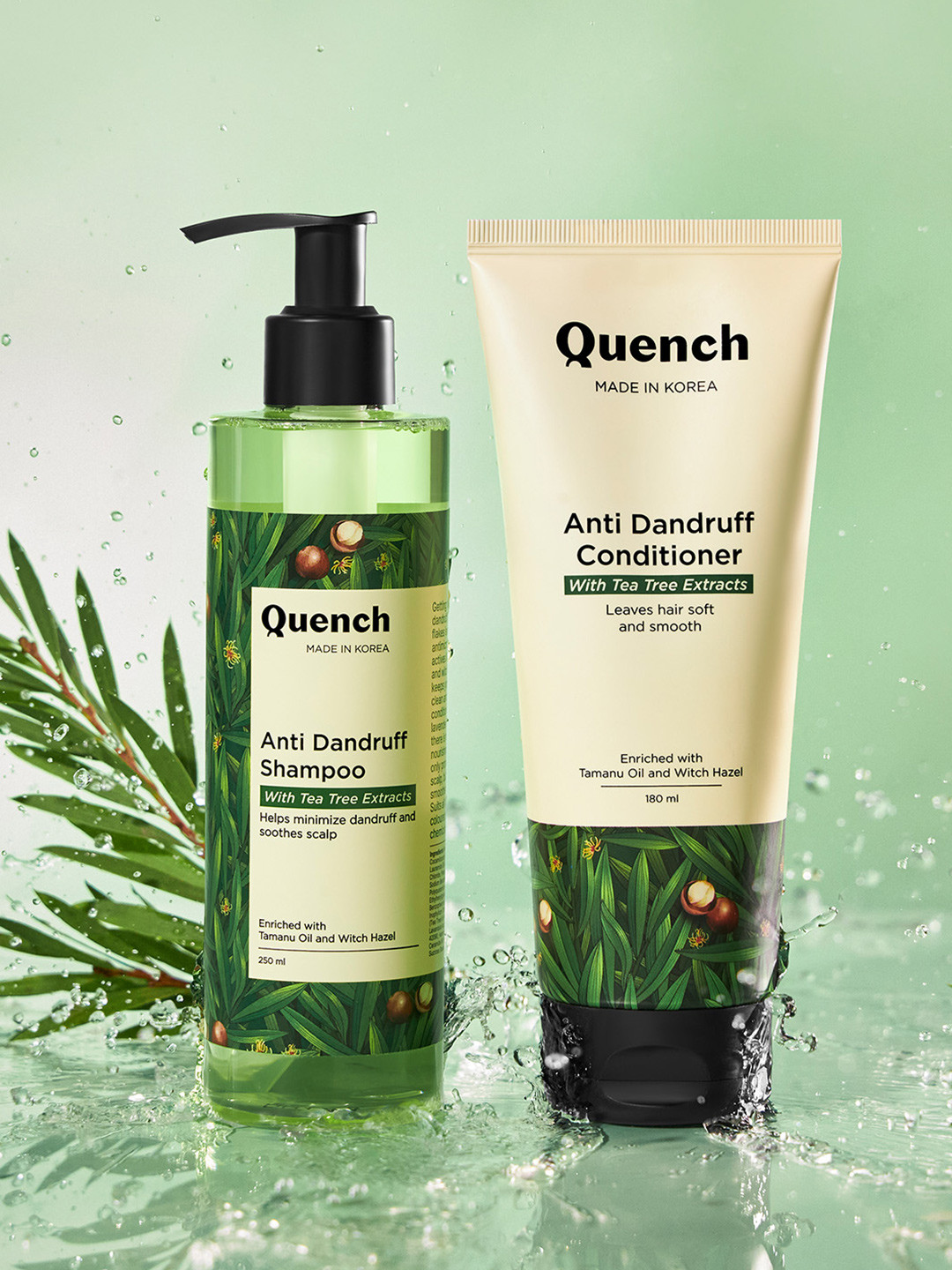 Buy Quench Anti Dandruff Shampoo & Conditioner With Refreshing Tea Tree ...