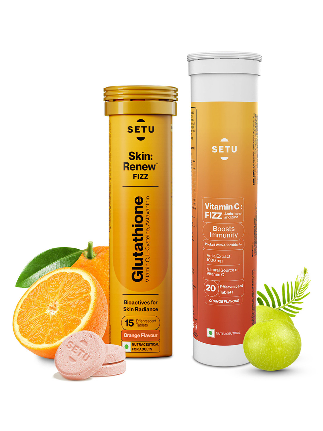 Buy SETU Glutathione Skin Renew Tablets 20 Effervescent Tablets Orange ...