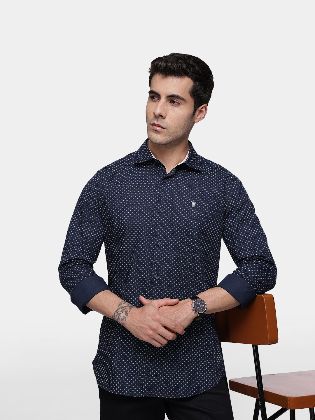 Buy French Connection Premium Slim Fit Printed Pure Cotton Casual Shirt ...