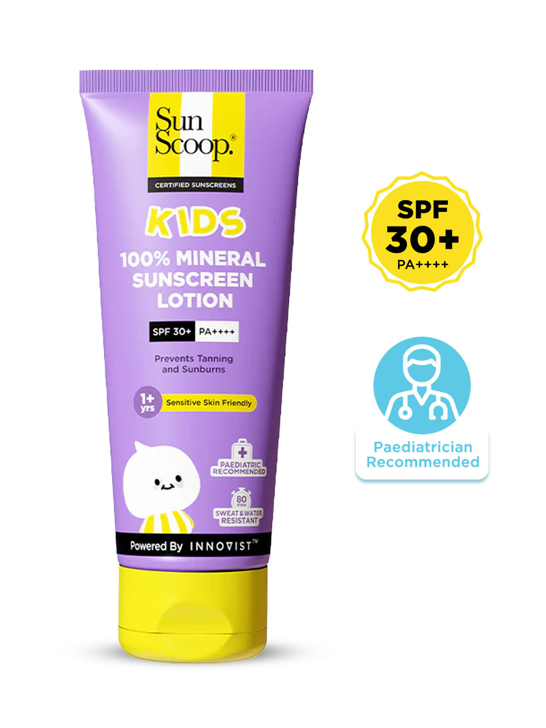 Buy SunScoop Kids SPF 30+ PA++++ 100% Mineral Sunscreen Lotion 75g ...