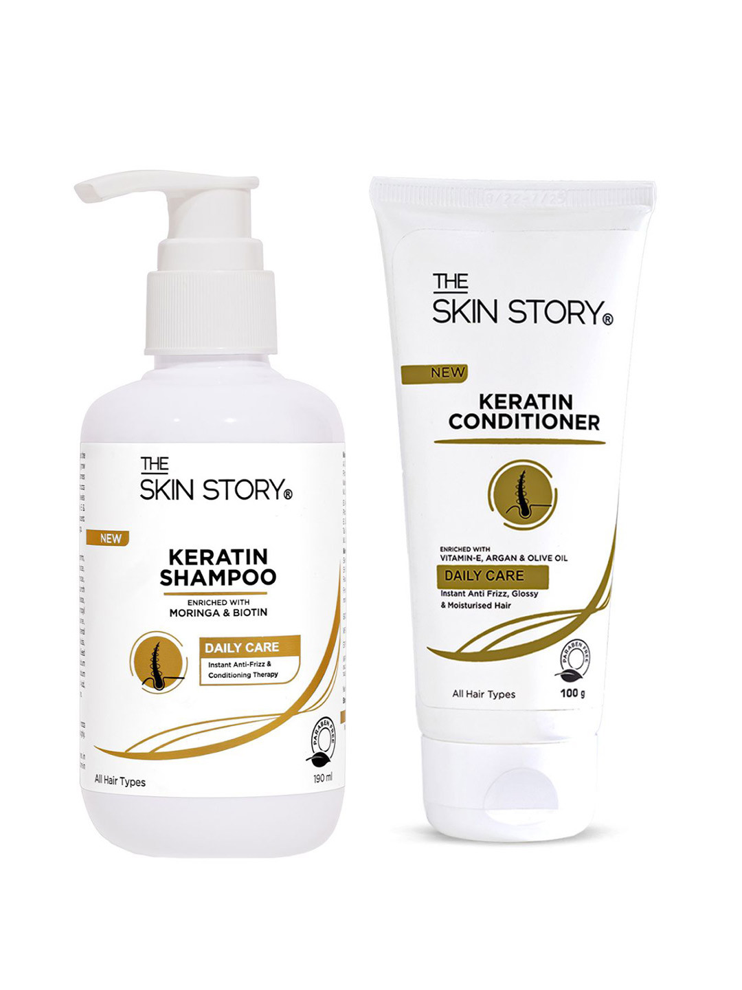 Buy THE SKIN STORY Daily Care Keratin Shampoo 190ml & Conditioner 100g ...