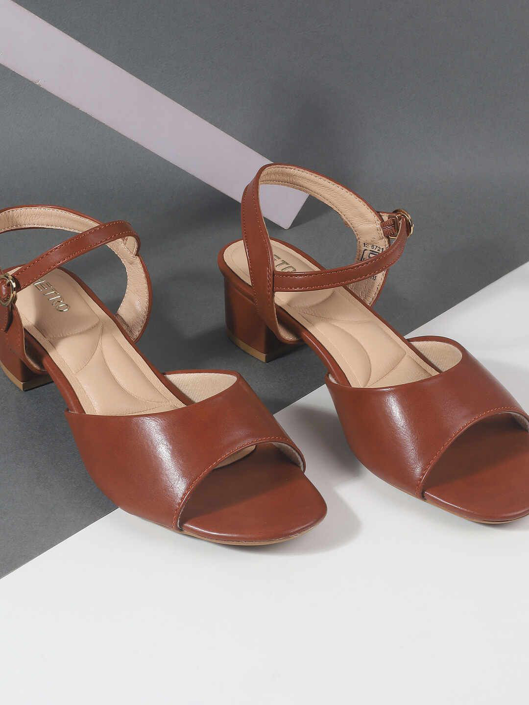 Buy Metro Women Colourblocked Block Sandals - Heels for Women 31584332 ...