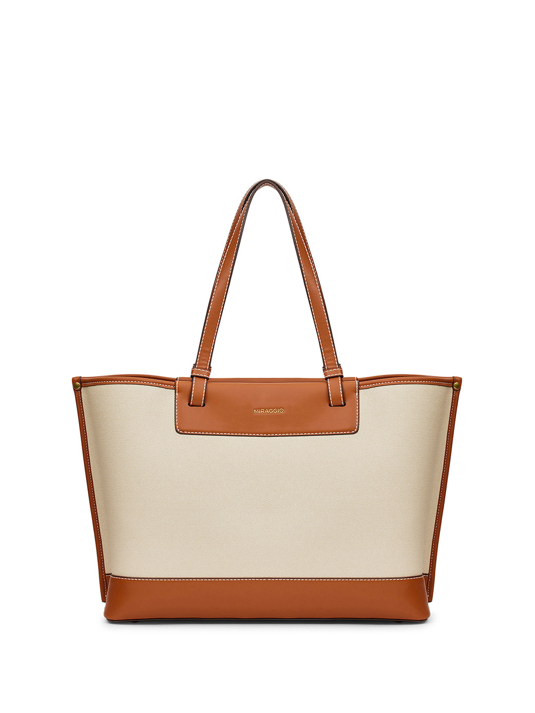 Buy MIRAGGIO Miranda Ivory Structured Tote Bag - Handbags for Women ...