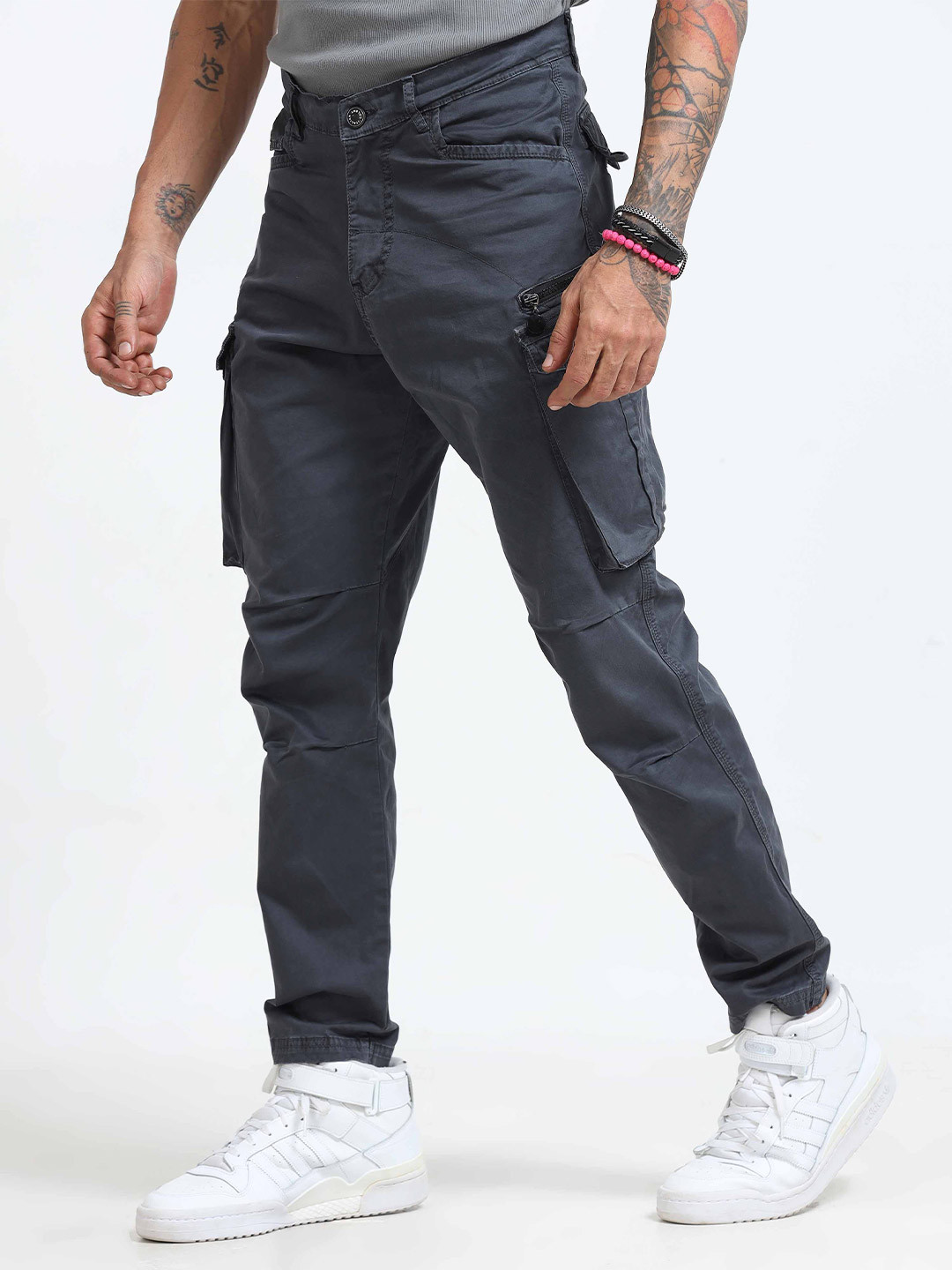 Buy Italian Colony Men Cotton Casual Cargo Pants - Trousers for Men ...