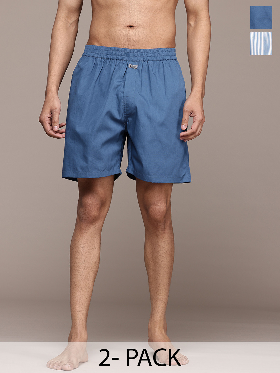 Buy The Roadster Lifestyle Co. Pack Of 2 Pure Cotton Boxers - Boxers ...