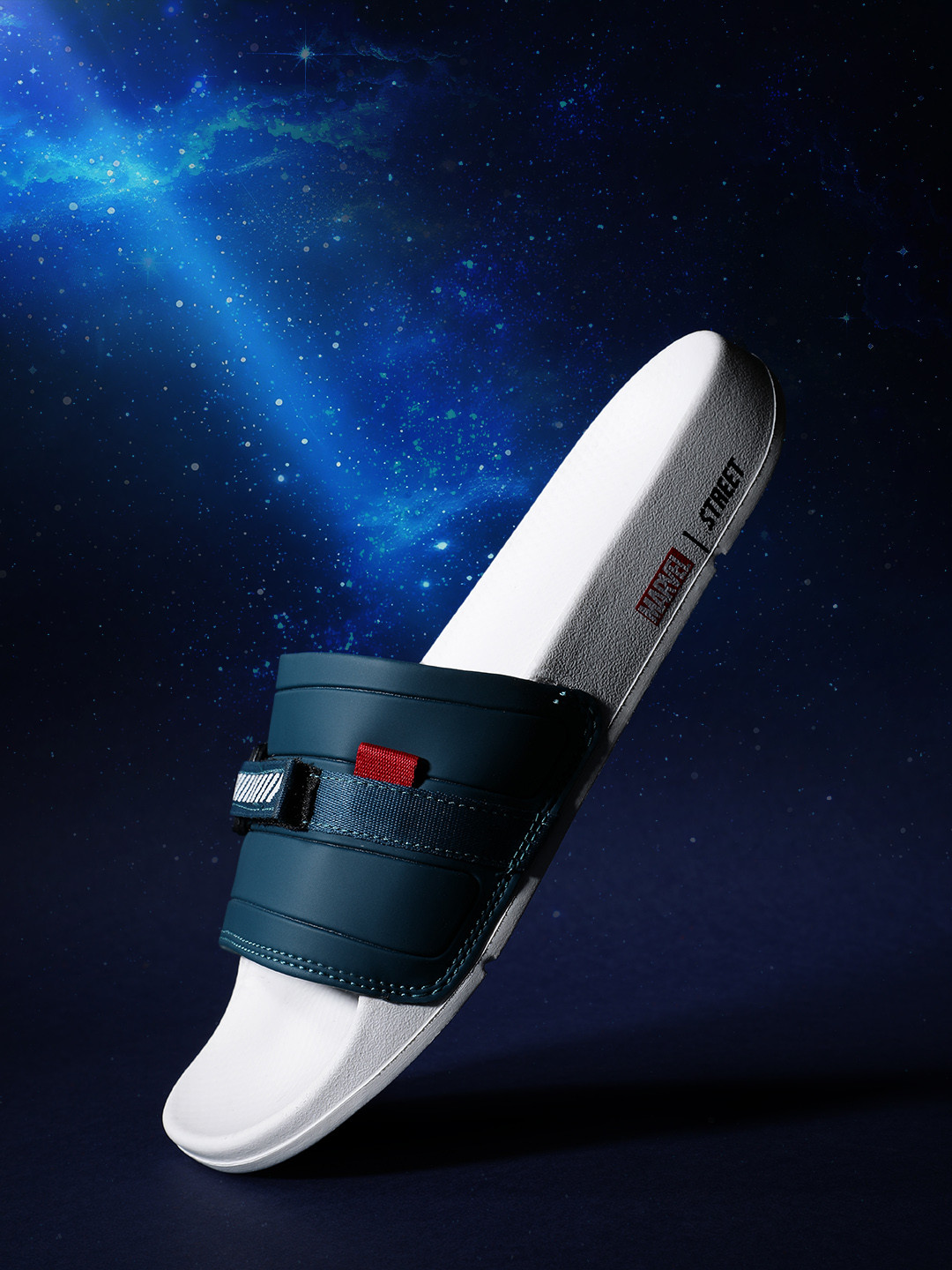 Buy MARVEL STREET Men Velcro Detailing Sliders - Flip Flops for Men ...