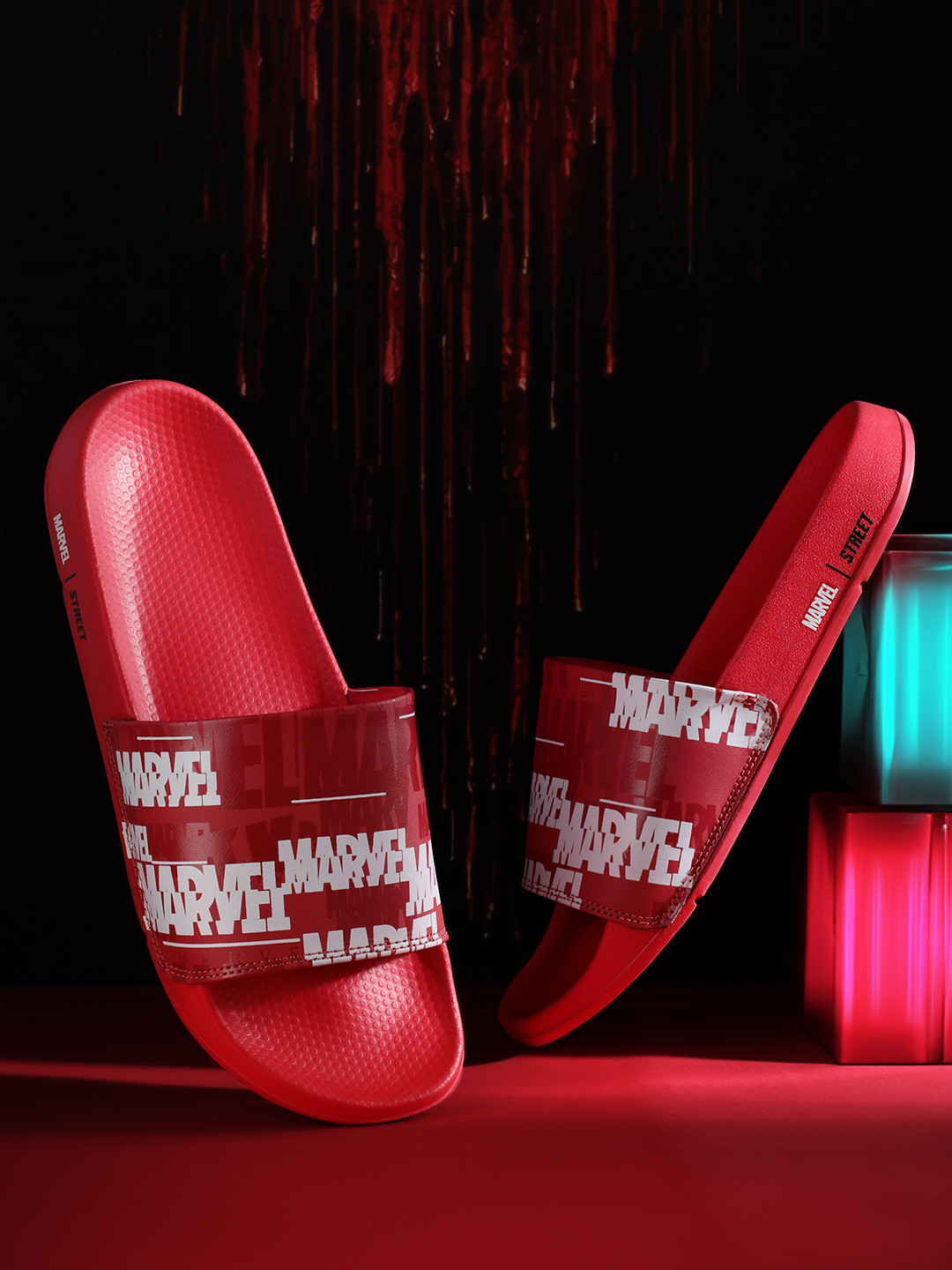 Buy MARVEL STREET Men Printed Sliders - Flip Flops for Men 31625024 ...