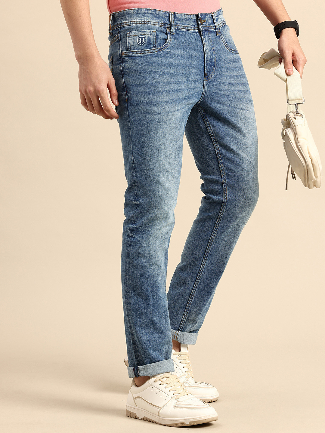 Buy Being Human Men Slim Fit Heavy Fade Stretchable Jeans - Jeans for ...