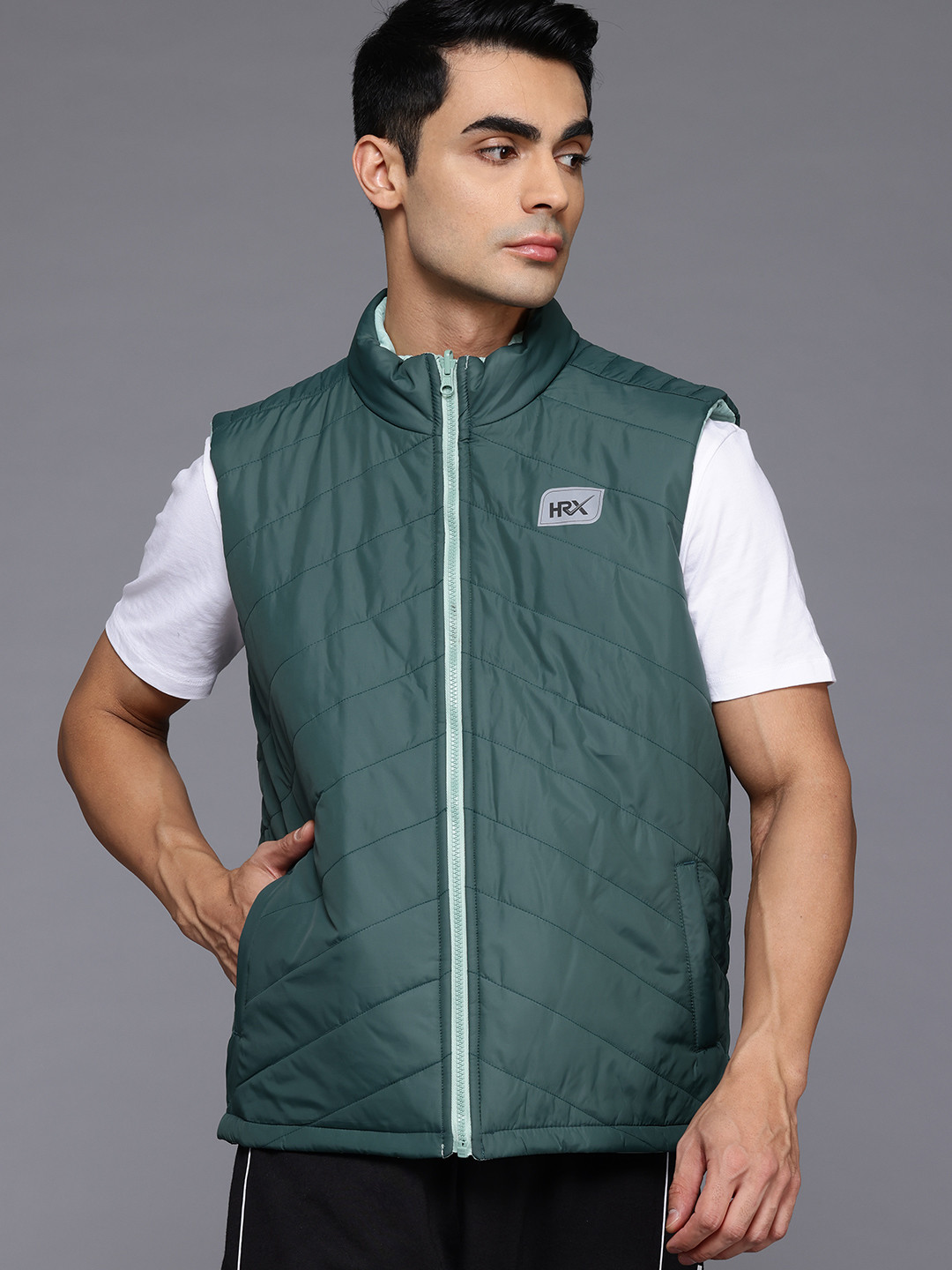 Buy HRX By Hrithik Roshan Men Reversible Padded Jacket - Jackets for ...