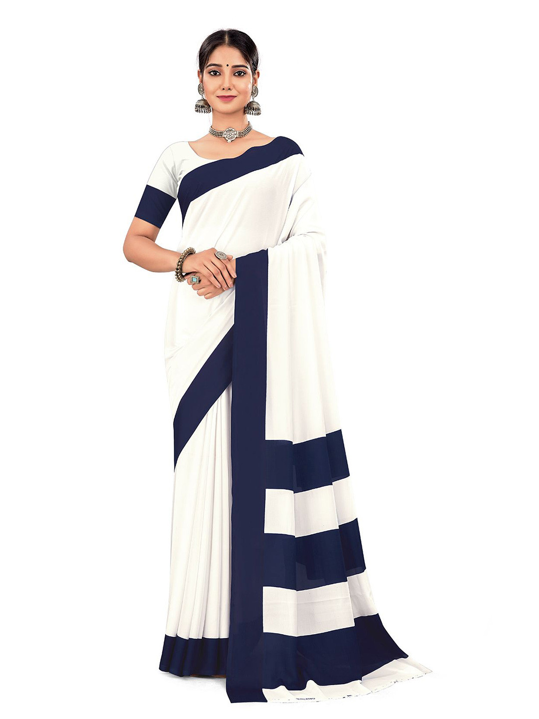 Buy Navvi Housekeeping Uniform Saree With Blouse Piece - Sarees for ...