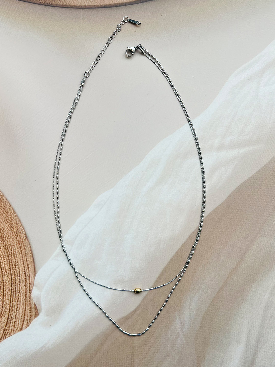 Buy MYKI Silver Plated Hunky Stainless Steel Minimal Chain - Necklace ...