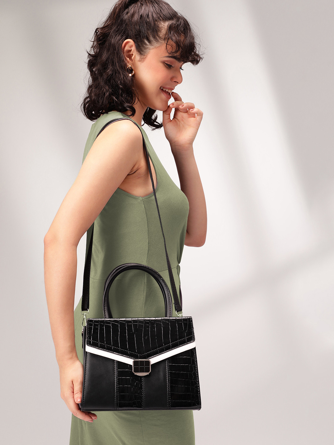 Buy Mast & Harbour Animal Skin Textured Handheld Bag With Envelope ...