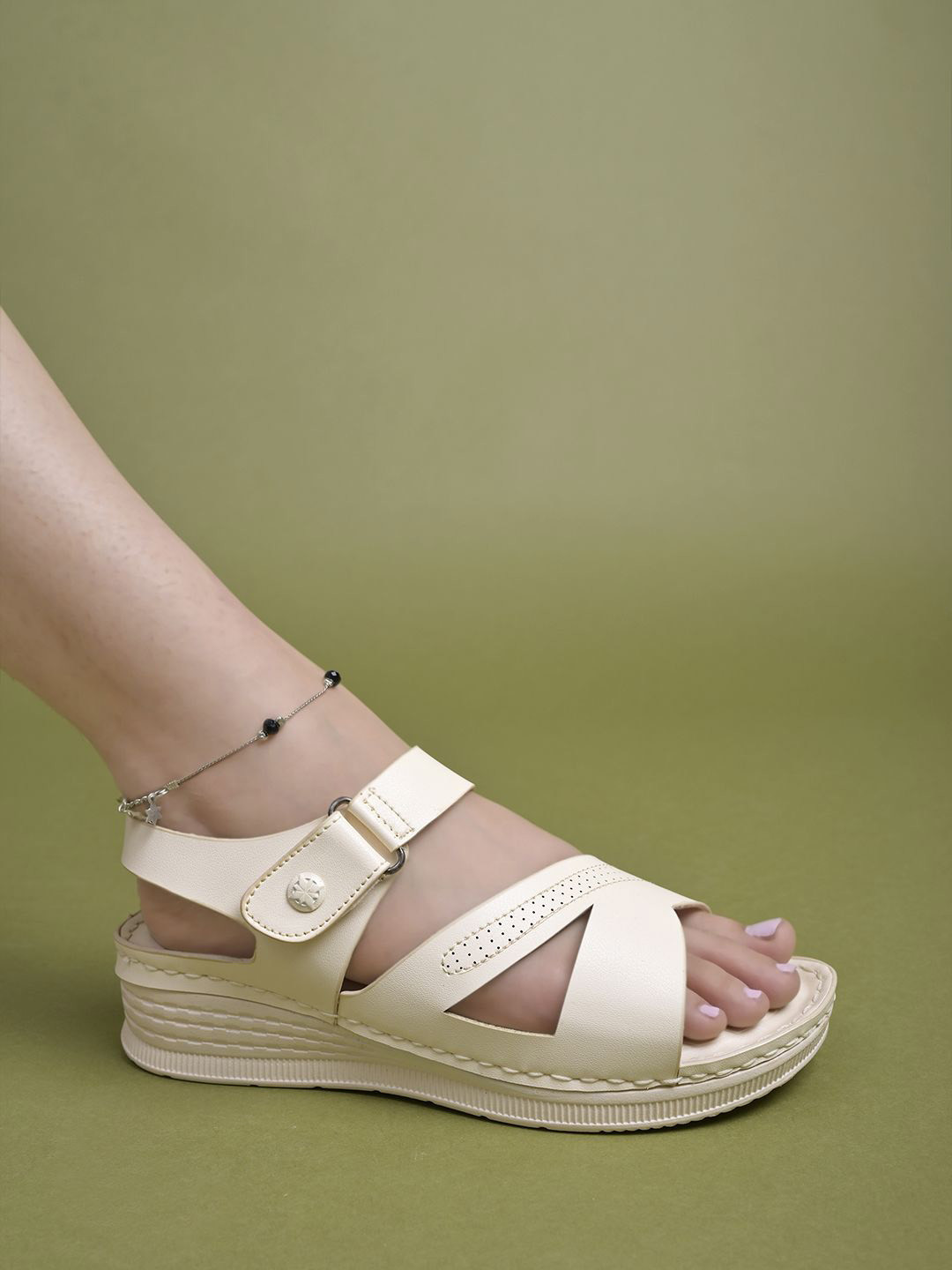 Buy Shoetopia Girls Wedge Sandals With Laser Cuts - Heels for Girls ...