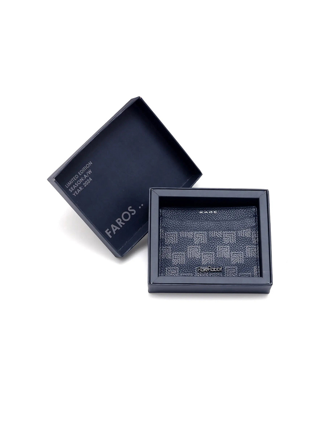 Buy RARE RABBIT Men Textured Leather Card Holder - Wallets for Men ...