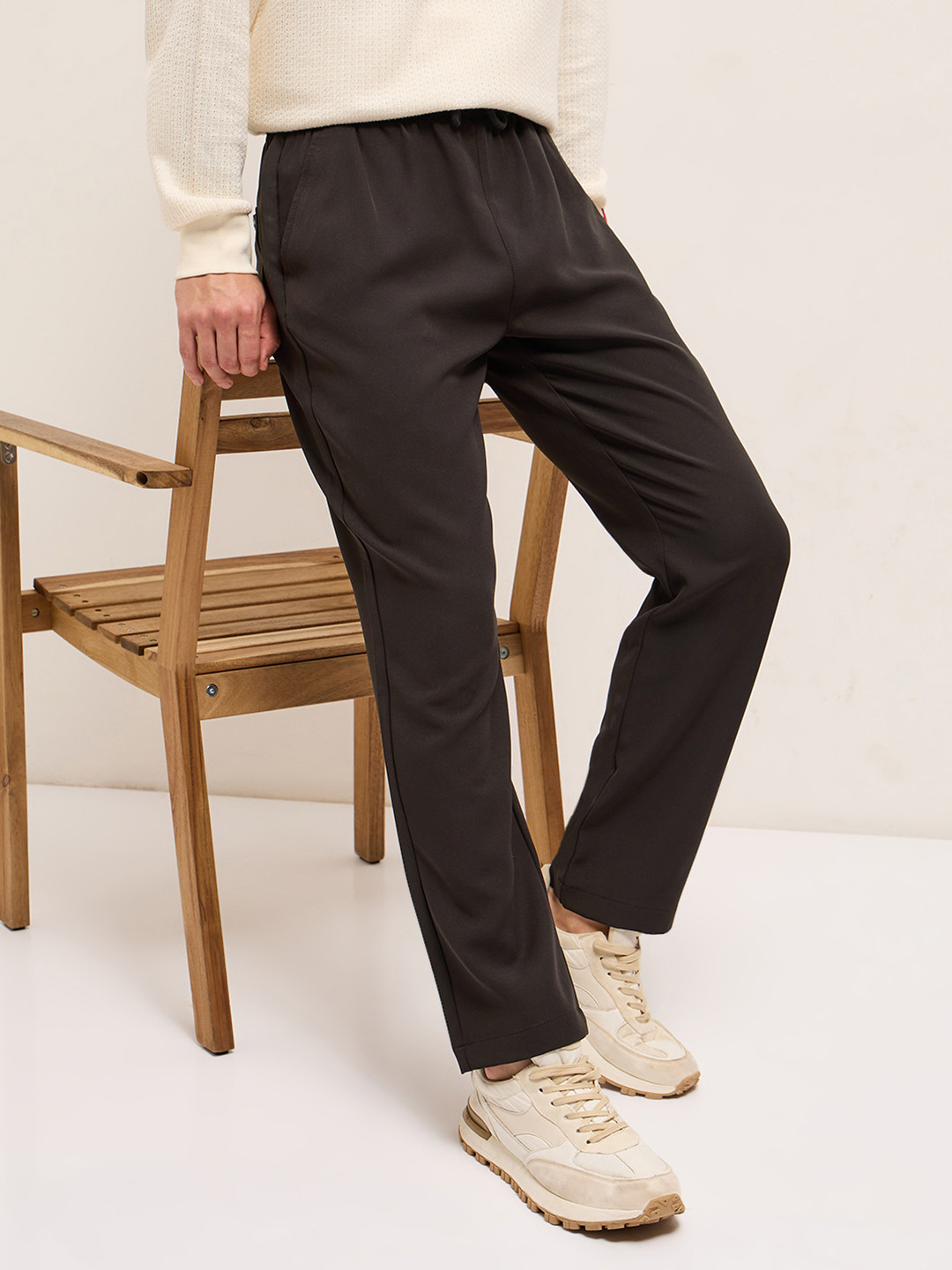 Buy THE BEAR HOUSE Men Straight Fit Korean Trouser - Trousers for Men ...