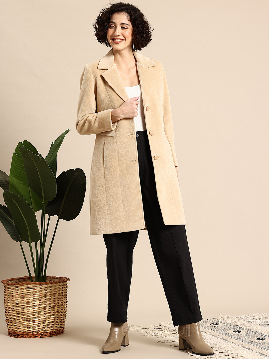 Buy Mast & Harbour Single Breasted Longline Overcoat - Coats for Women ...