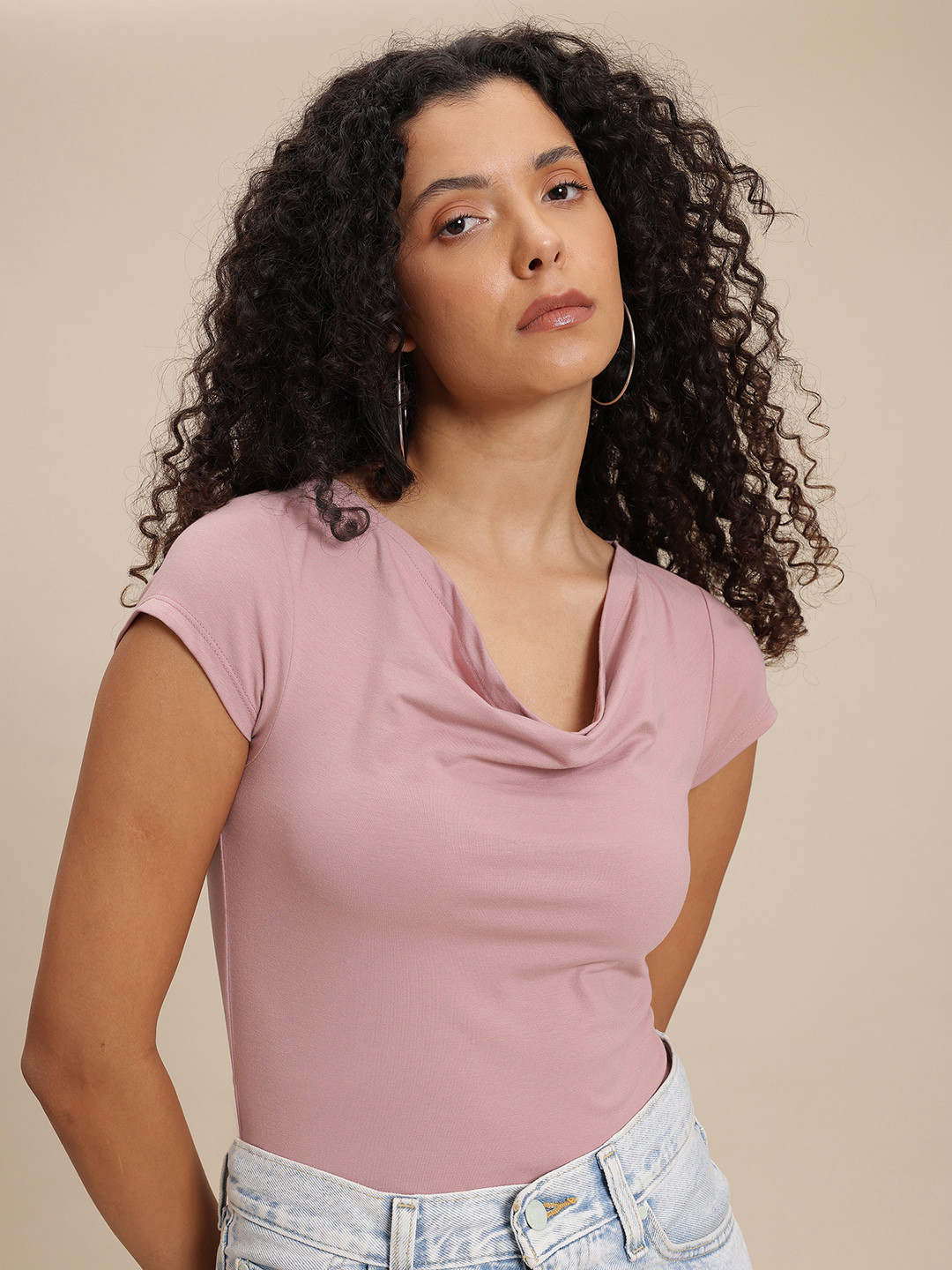 Buy The Roadster Life Co. Cowl Neck Fitted Top - Tops for Women ...