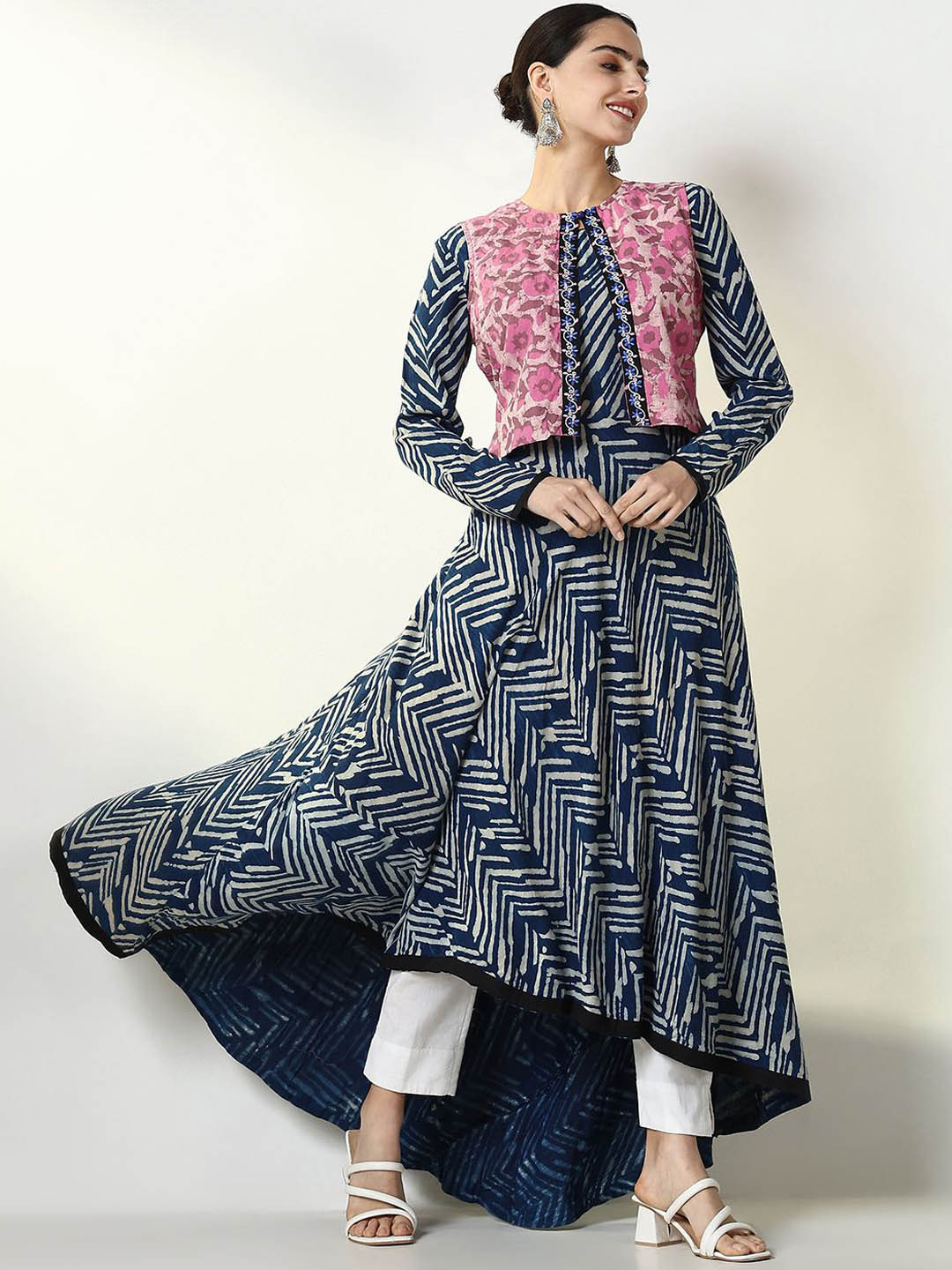 Buy SHOWOFF Women Printed Thread Work Indie Prints Anarkali Kurta - Kurtas for Women 31714988 ...