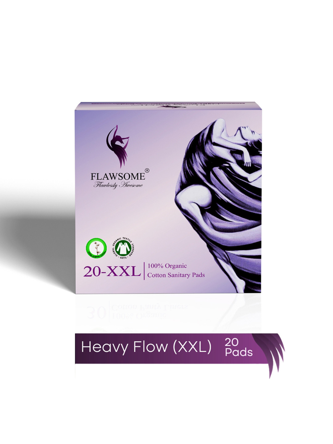 Buy Flawsome Organic Sanitary Pads XXL 20Pcs - Sanitary Napkins for ...