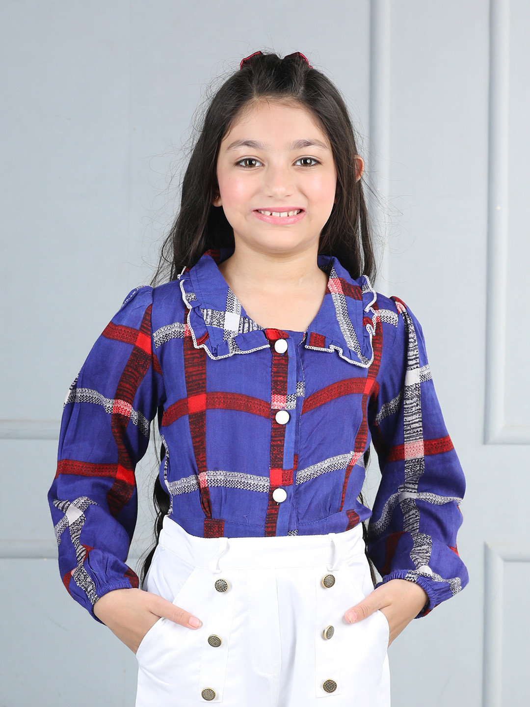 Buy Cutiekins Girls Checked Shirt Style Top - Tops for Girls 31744661 ...