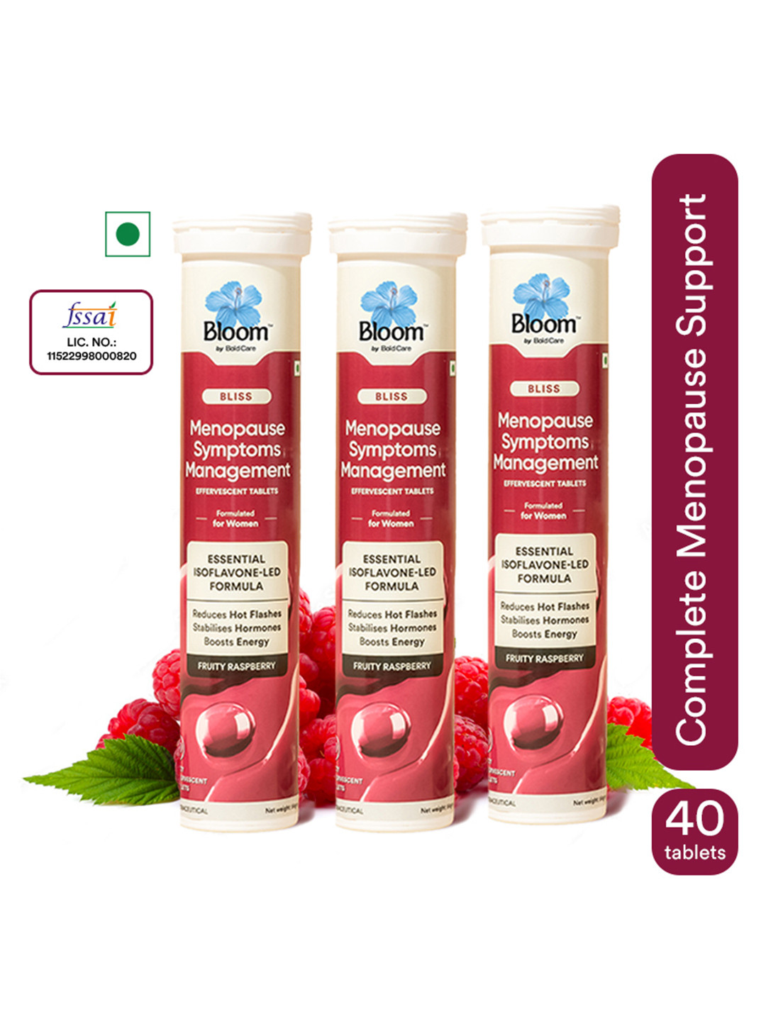 Buy Bloom Set Of 3 Menopause Relief Effervescent Tablets 20 Effervescent Tablets Each ...