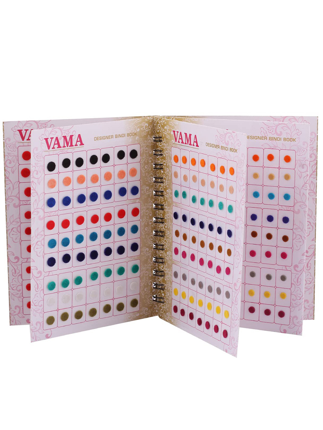 Buy VAMA Premium Velvet Plain Multicolored Mini Bindi Book Kumkum Sticker Colourful Bindis ...