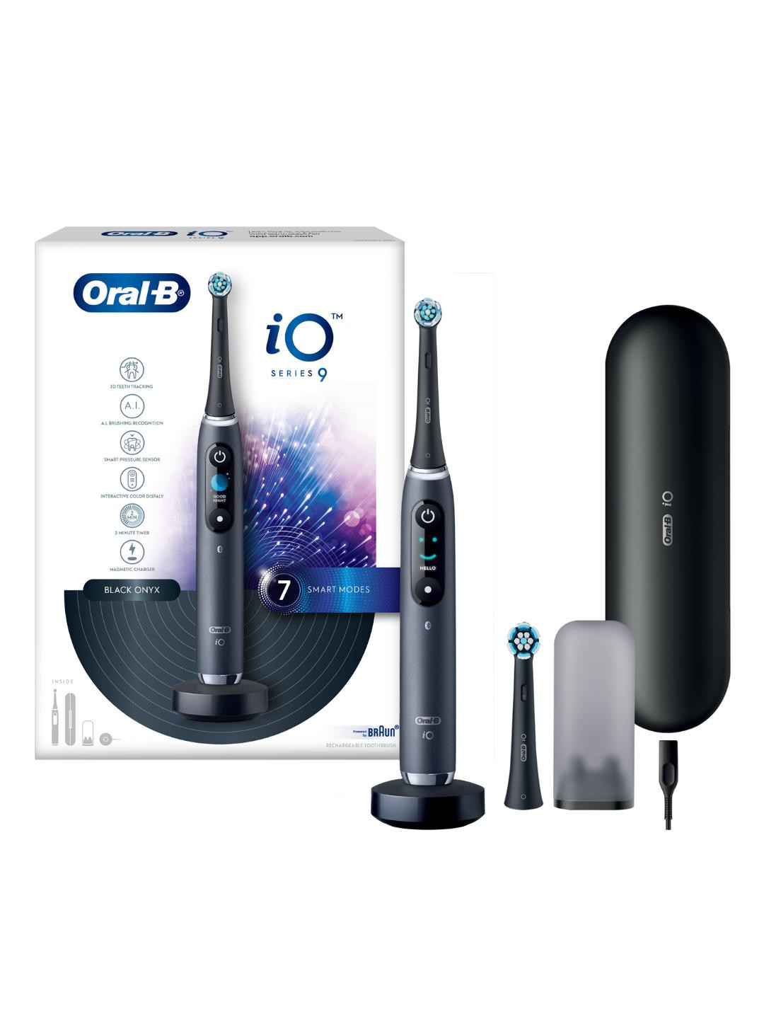 Buy Oral B IO9 Series Ultimate Rechargeable Smart Electric Toothbrush Black Onyx - Electric ...