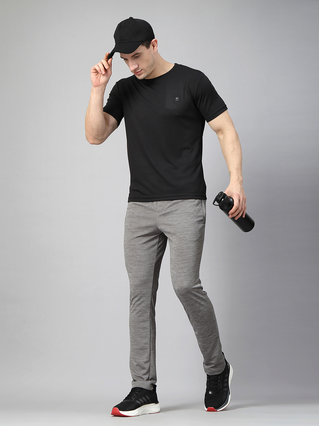 Buy HRX By Hrithik Roshan Men Solid Round Neck Rapid Dry Training T ...