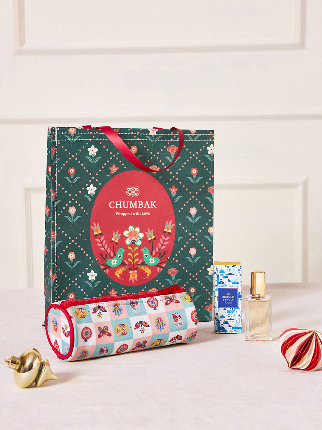 Buy Chumbak 2 Pieces Blue & Beige Printed Home Gift Set - Home Gift ...