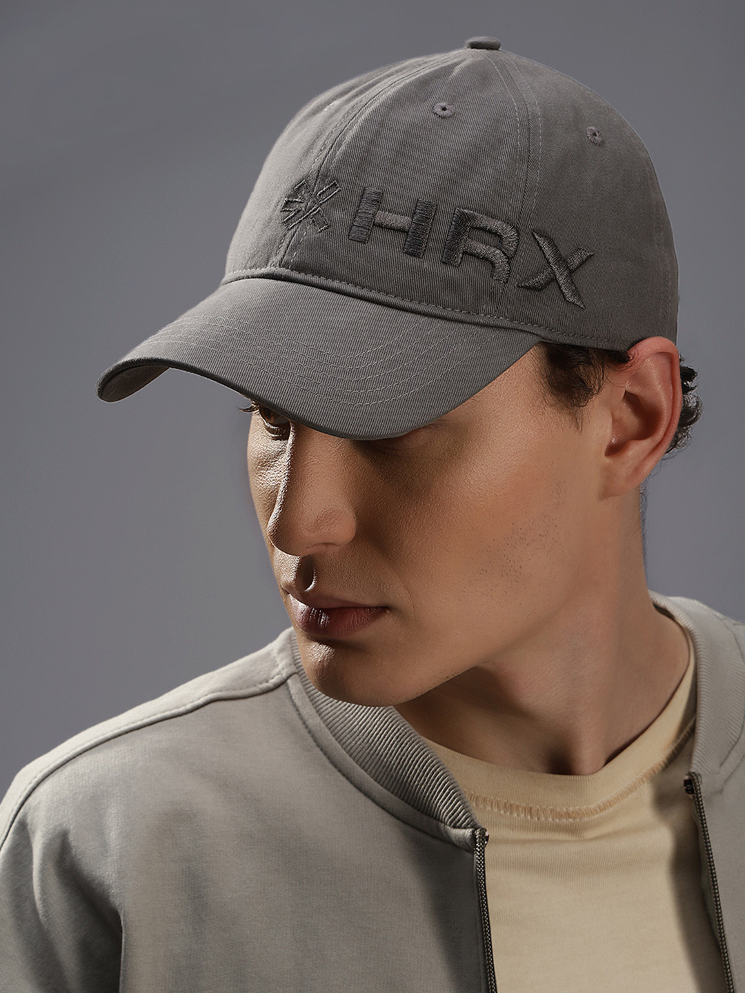 Buy HRX By Hrithik Roshan Men Brand Logo Embroidered Pure Cotton ...