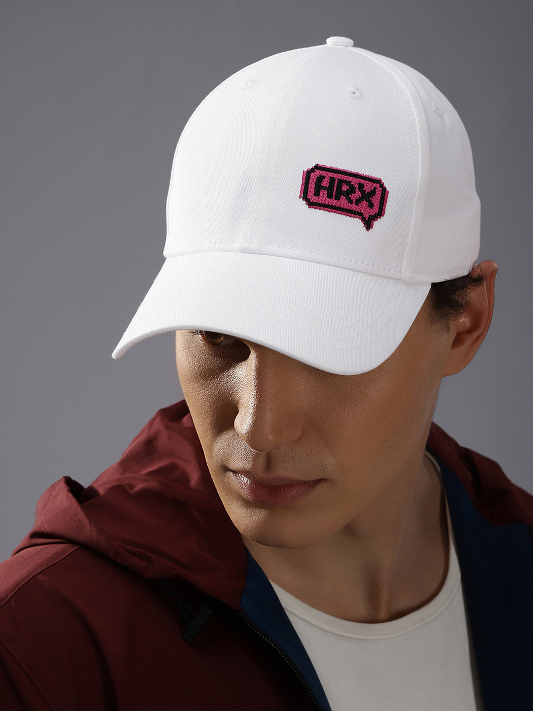 Buy HRX By Hrithik Roshan Men Embroidered Pure Cotton Baseball Cap ...