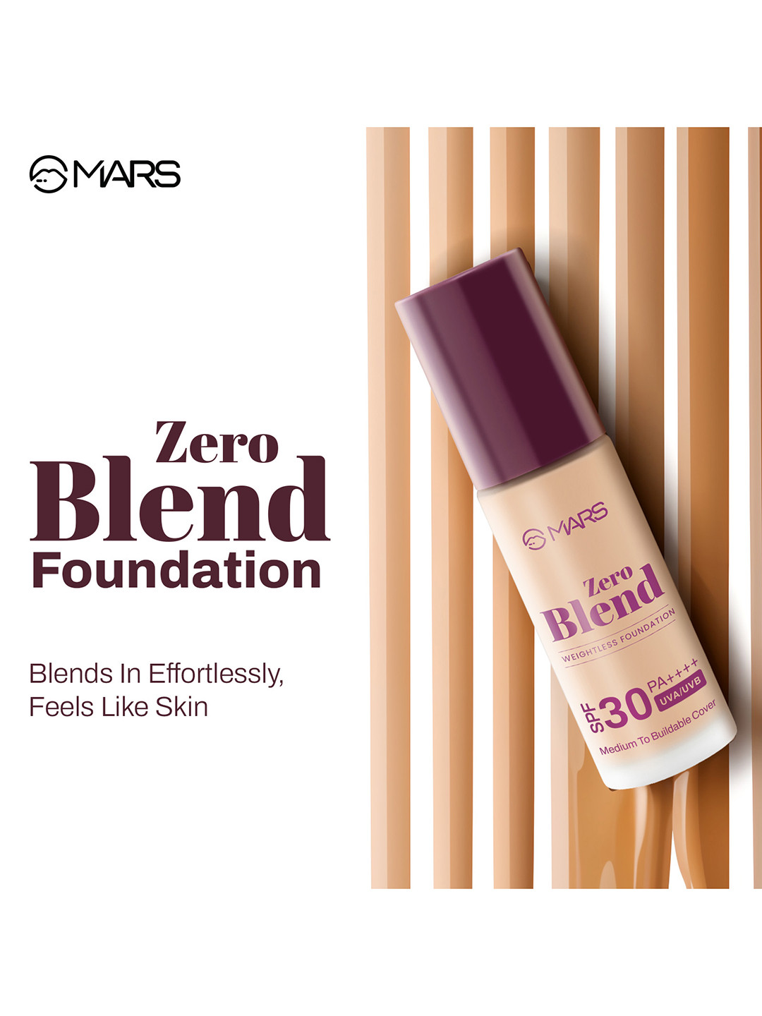 Buy MARS Zero Blend SPF30 PA++++ Weightless Foundation 30 Ml Shell ...