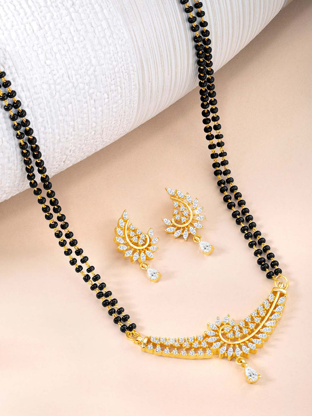 Buy Peora Gold Plated Artificial Stones Mangalsutra - Mangalsutra for ...