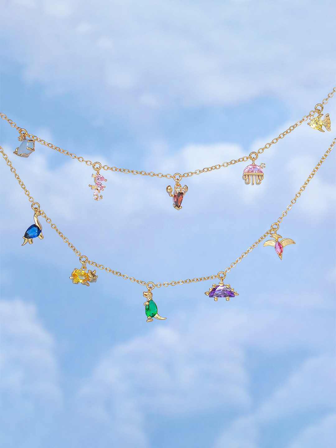 Buy Just Lil Things Artificial Stones Studded Necklace - Necklace And ...