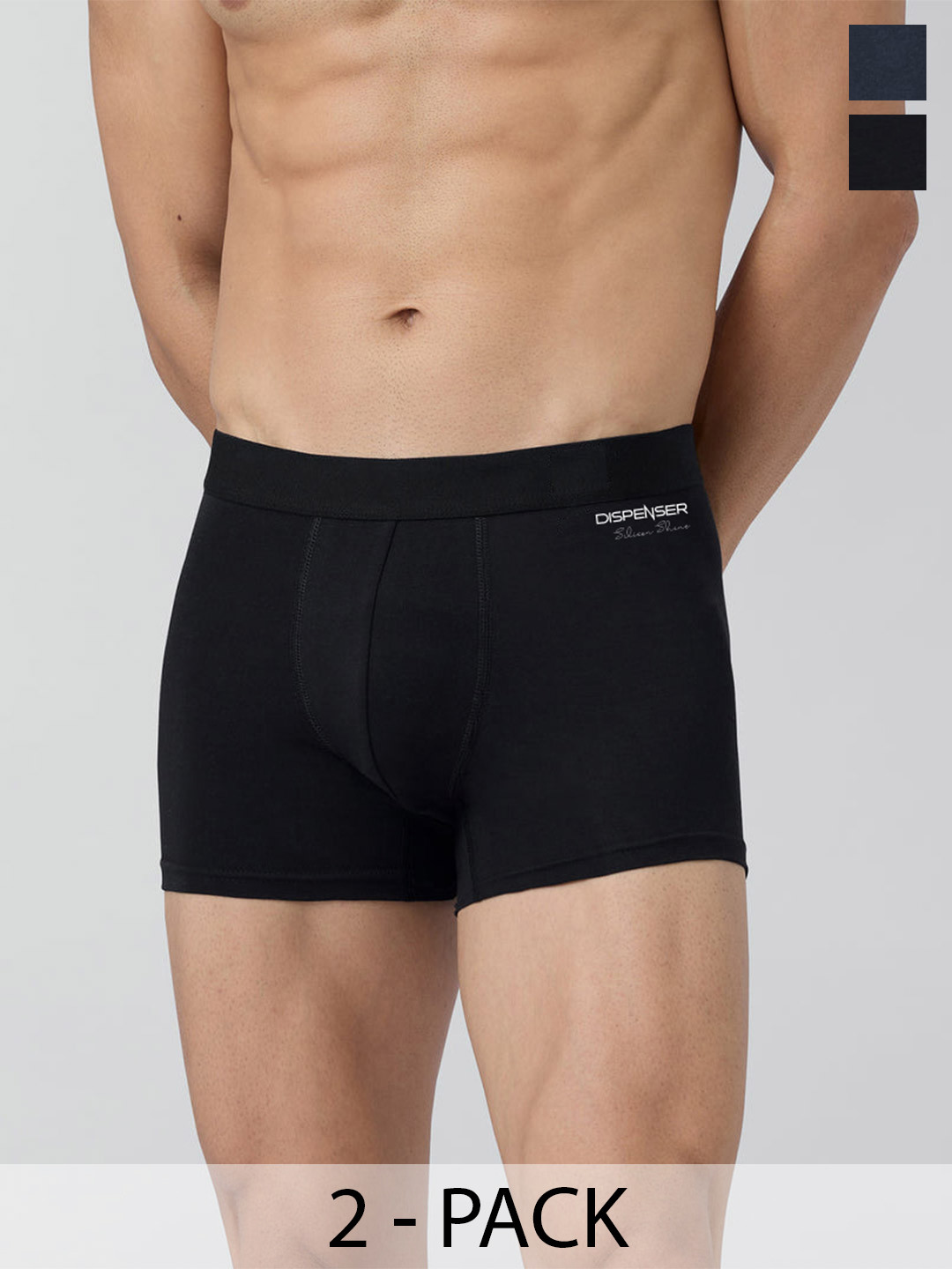 Buy DISPENSER Men Pack Of 2 Trunks T1 P1 TRUNK BLACK GREY M - Trunk for ...