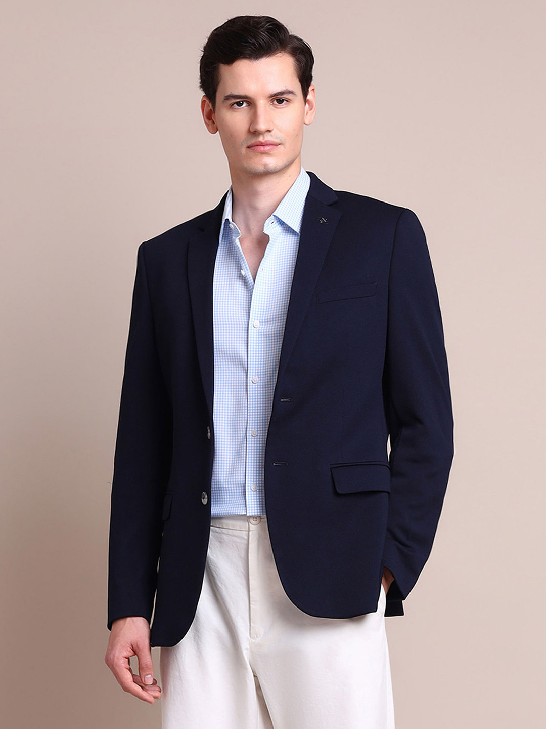 Buy Arrow Zero Calorie Fit Notched Lapel Collar Single Breasted Formal ...