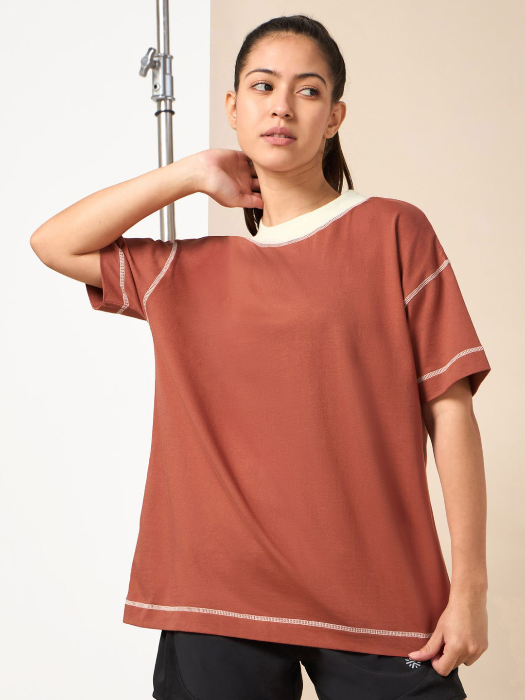 Buy CULT Women's Rust Relaxed Lounge T Shirt - Tshirts for Women ...