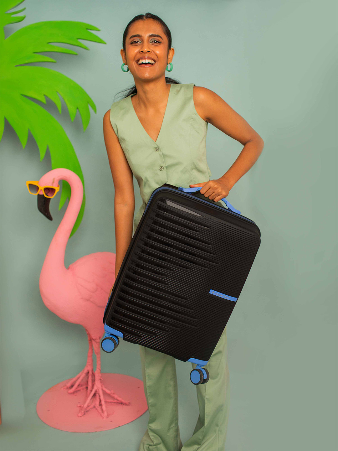 Buy Nasher Miles Havelock Polypropylene TSA Lock Cabin Black Trolley ...