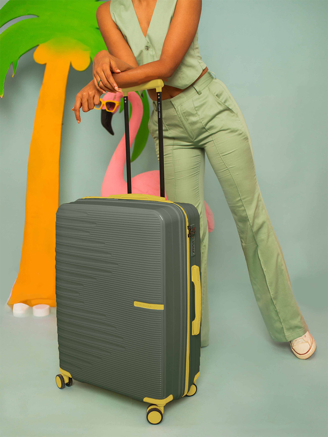 Buy Nasher Miles Havelock Polypropylene TSA Lock Large Olive Green ...