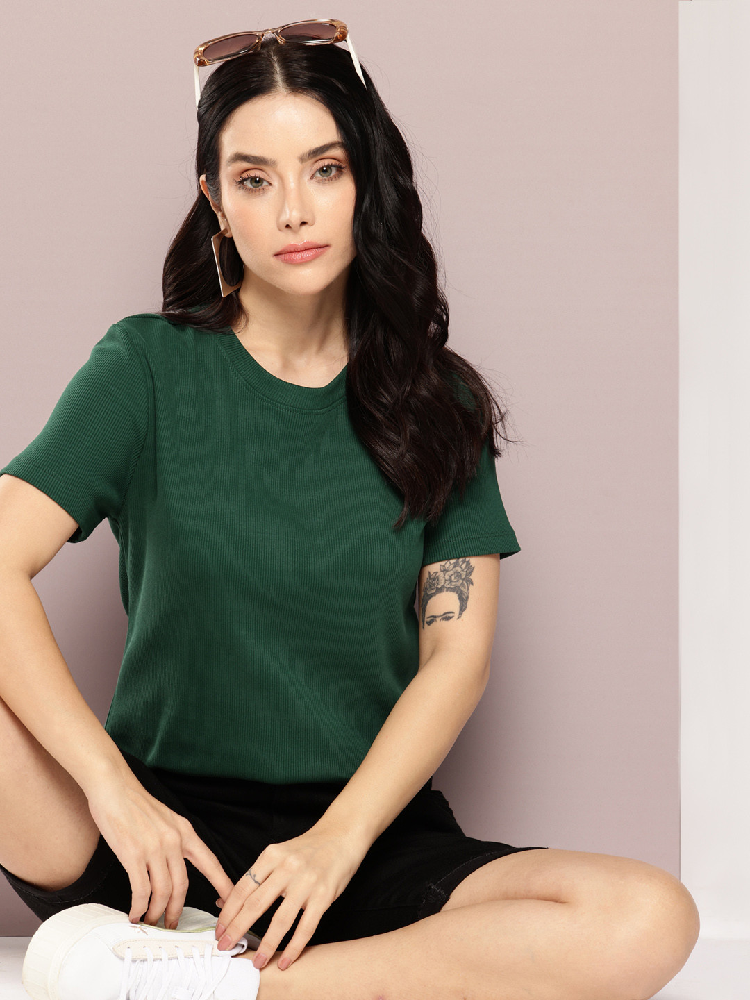 Buy Kook N Keech Ribbed T Shirt - Tshirts for Women 31831015 | Myntra