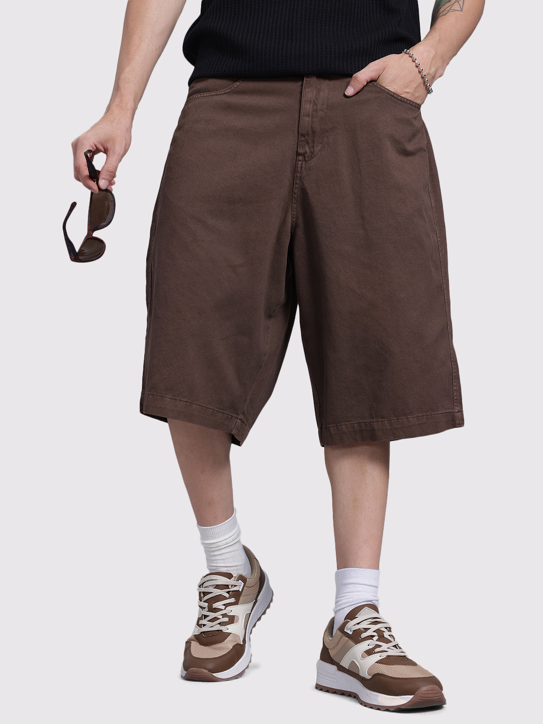 Buy The Roadster Life Co. Men Denim Baggy Jorts - Shorts for Men ...