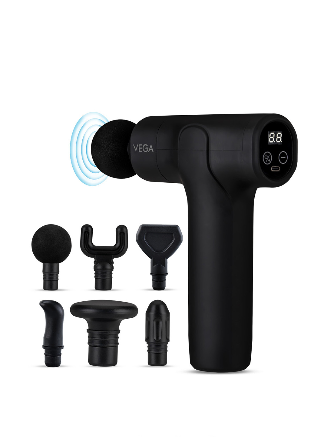 Buy VEGA VHMG 01 Hand Massage Gun With Muscle Ease Therapy Black ...