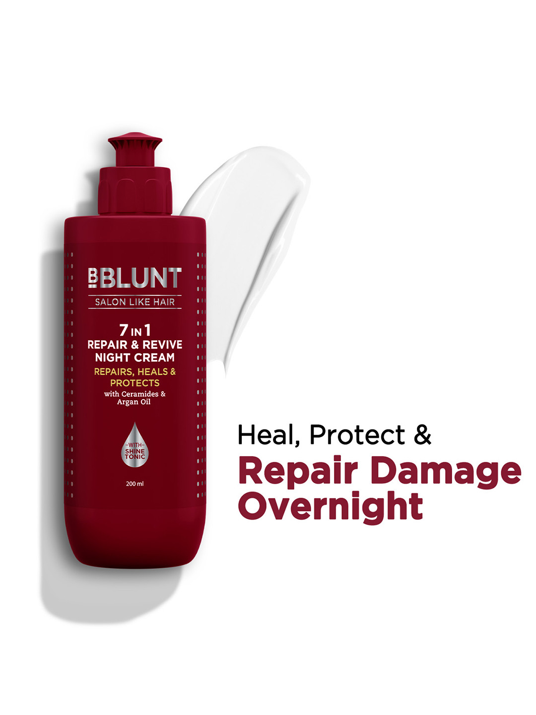 Buy BBLUNT 7 In 1 Repair & Revive Night Hair Cream With Shine Tonic To ...
