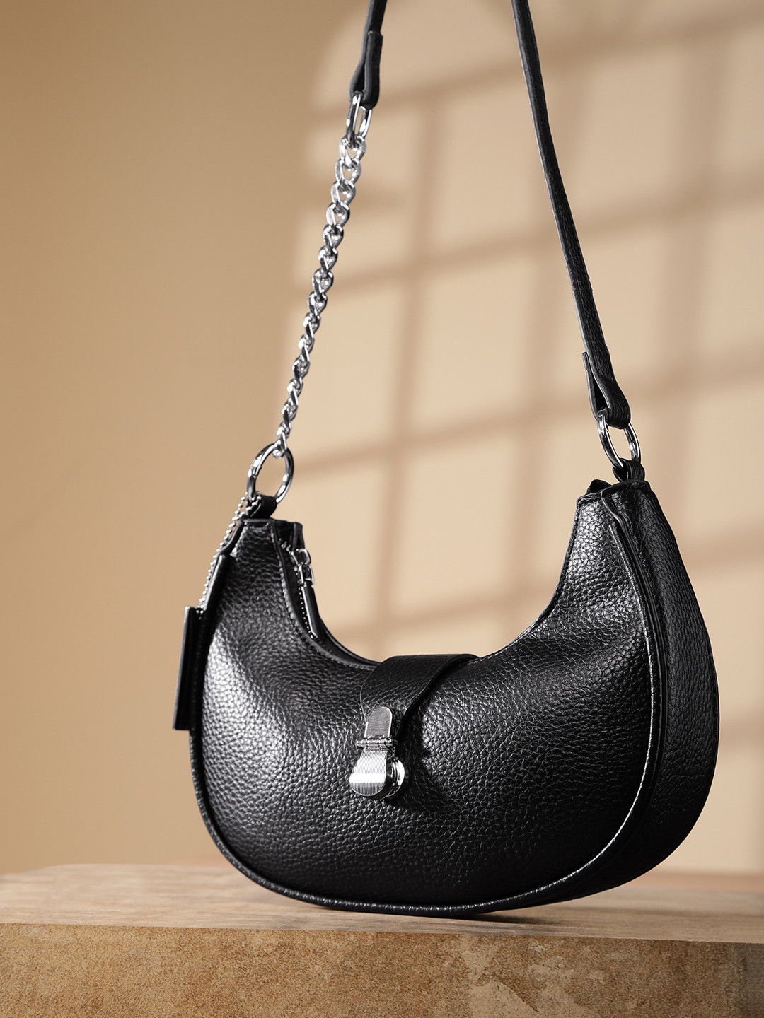 Buy French Connection Textured Half Moon Hobo Bag - Handbags for Women ...