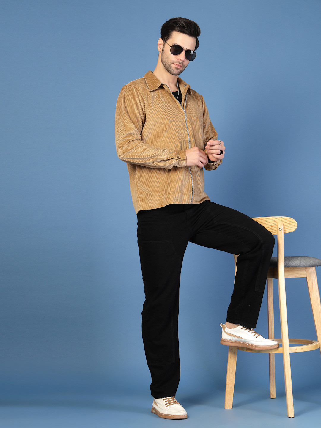 Buy Rigo Men Spread Collar Solid Casual Jacket - Jackets for Men ...