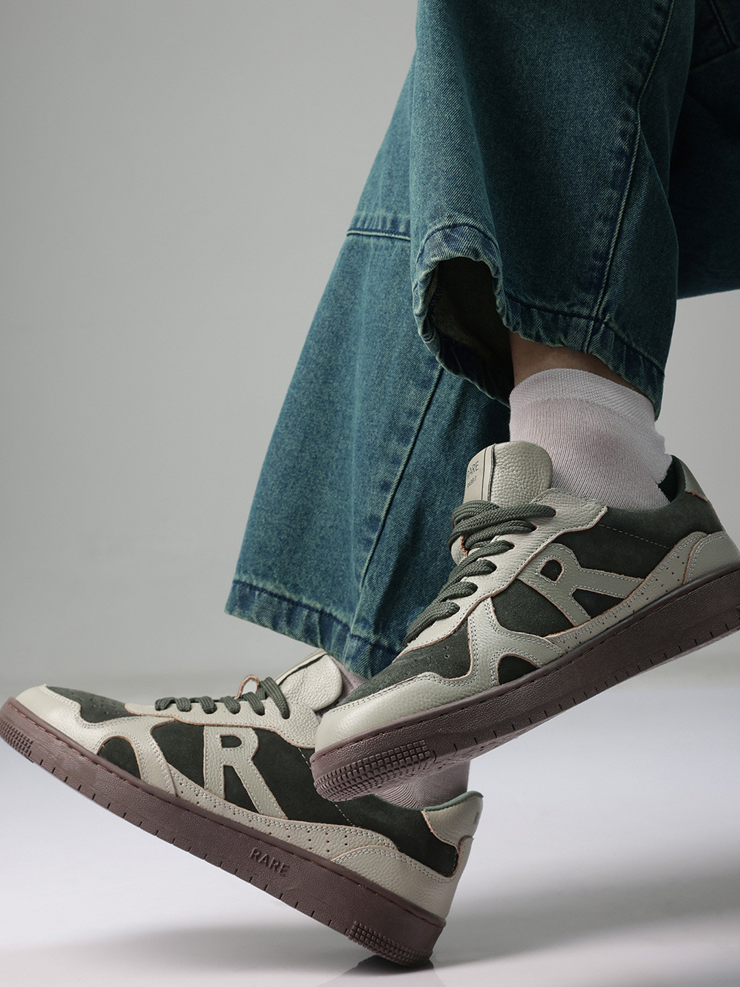 Buy RARE RABBIT Men Colourblocked Leather Sneakers - Casual Shoes for ...